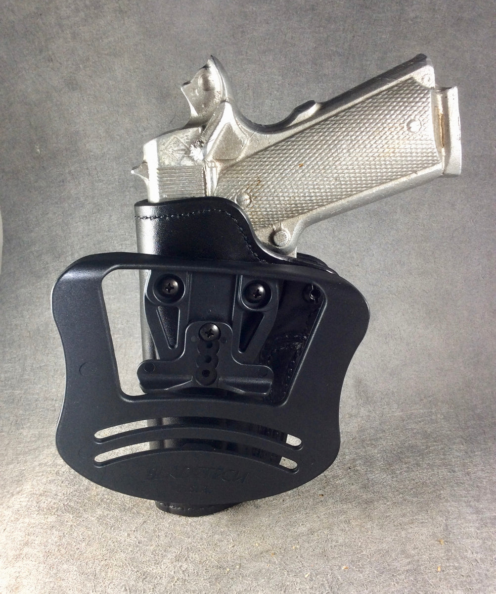 1911 Commander OWB Custom Leather Paddle Holster with Blade-tech Paddle ...